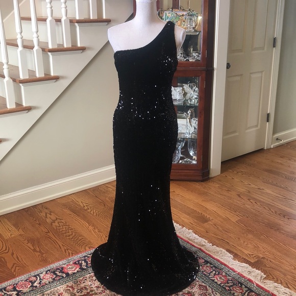 Dresses | Black Sequence Gown | Poshmark